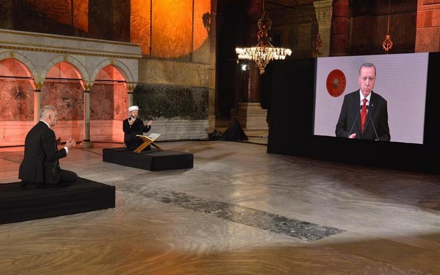 Erdogan: First Muslim prayer in Hagia Sophia on July 24